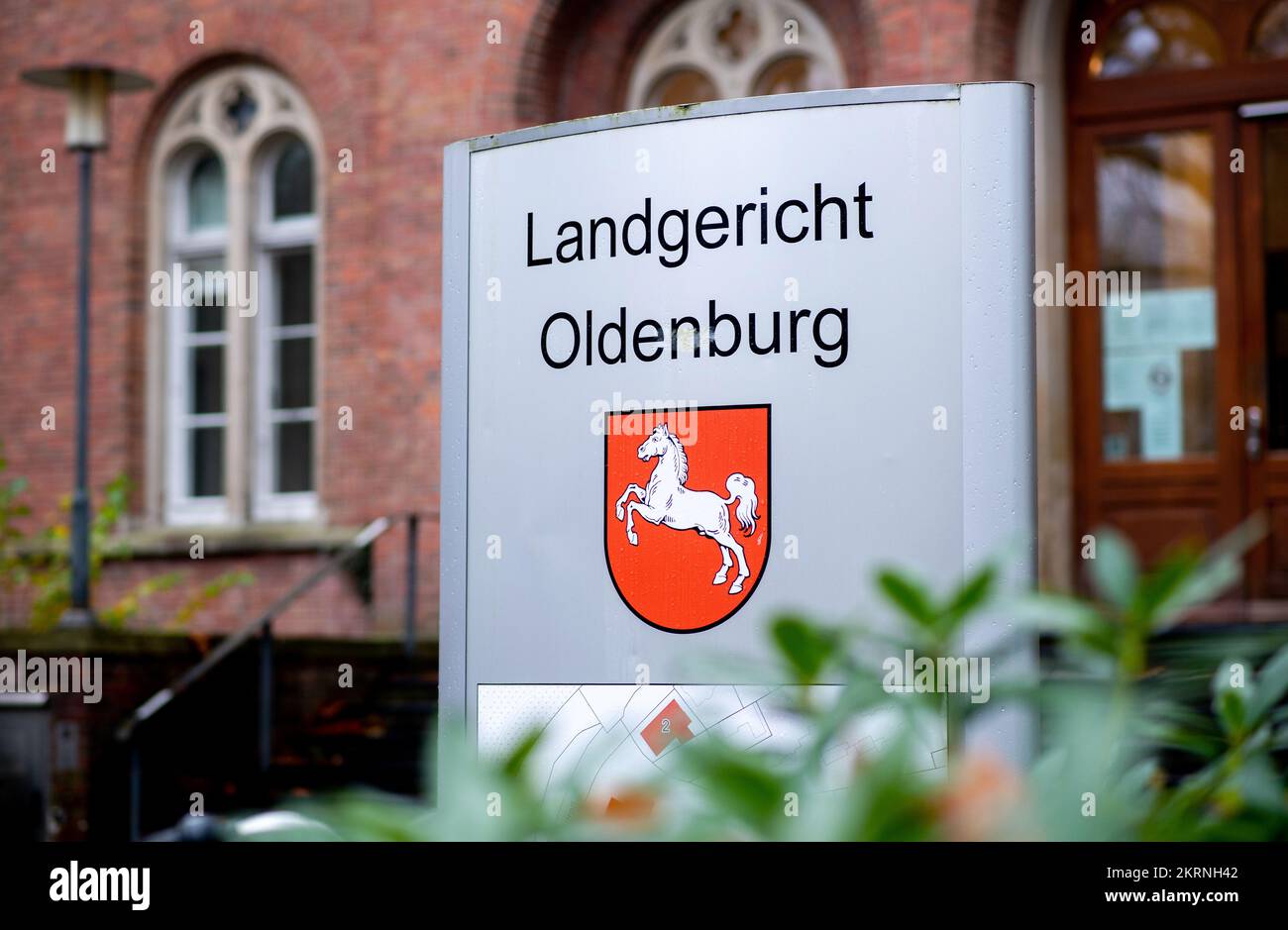 Oldenburg, Germany. 29th Nov, 2022. A sign with the Lower Saxony state ...