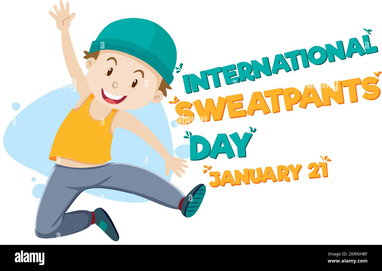 International Sweatpants Day Banner Design illustration Stock Vector ...