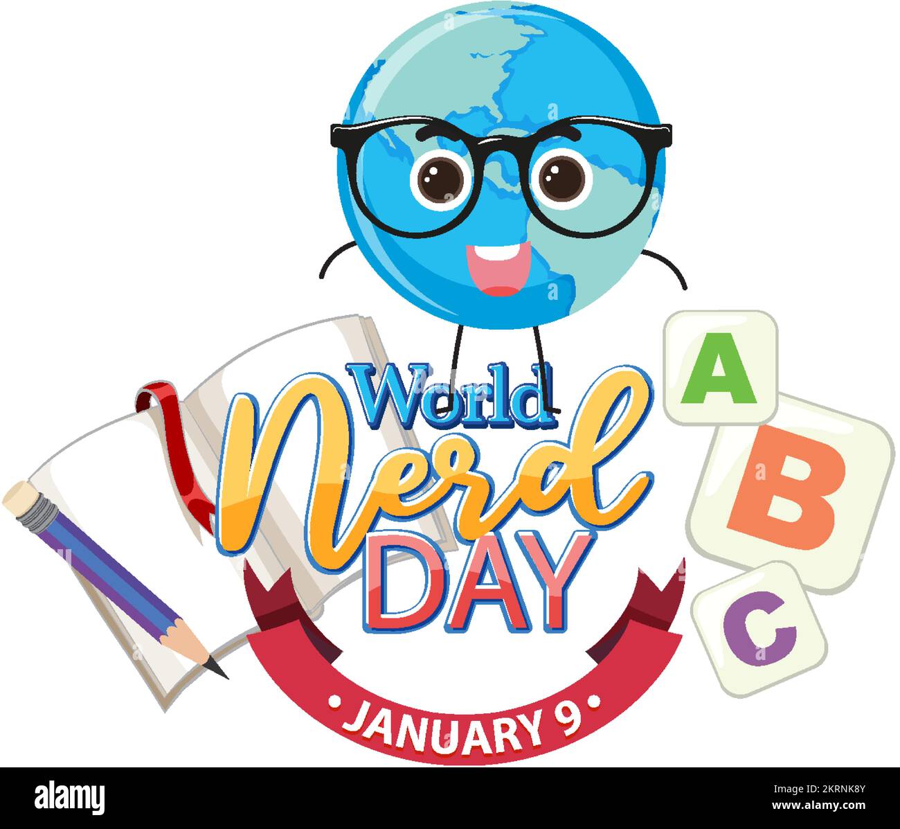 World Nerd Day Banner Design illustration Stock Vector Image & Art - Alamy