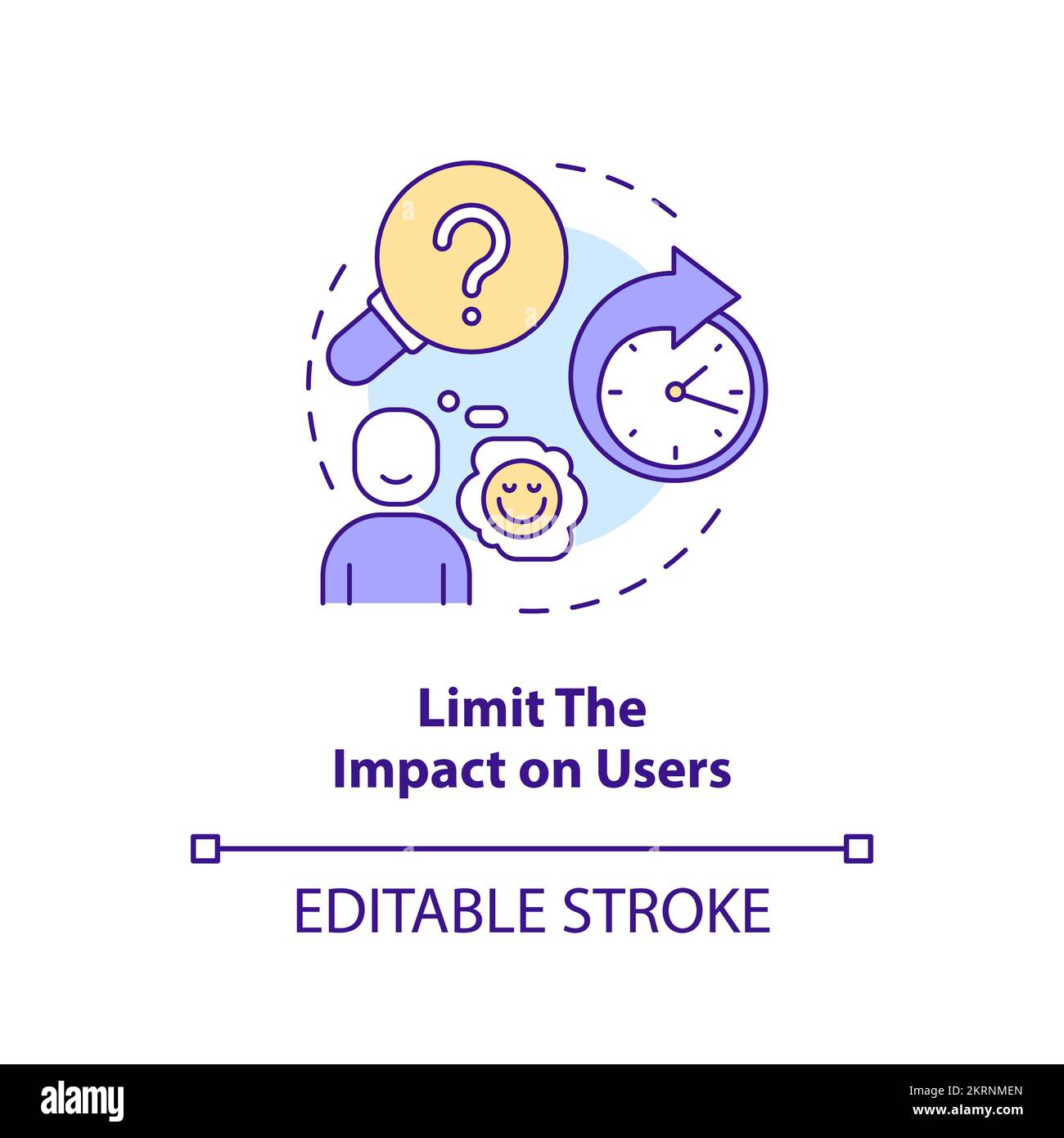 Limit impact on users concept icon Stock Vector Image & Art - Alamy