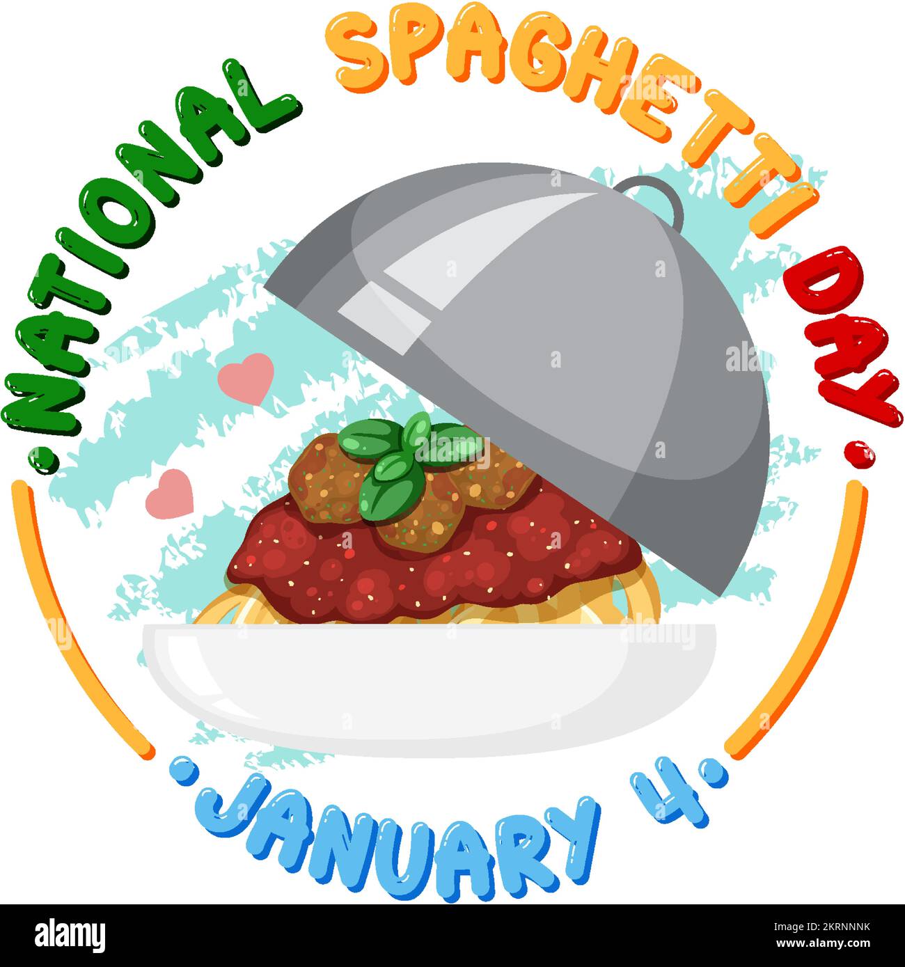 National Spaghetti Day Banner Design illustration Stock Vector Image ...