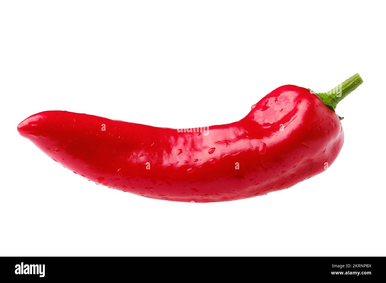 One whole capia pepper isolated on white background Stock Photo - Alamy