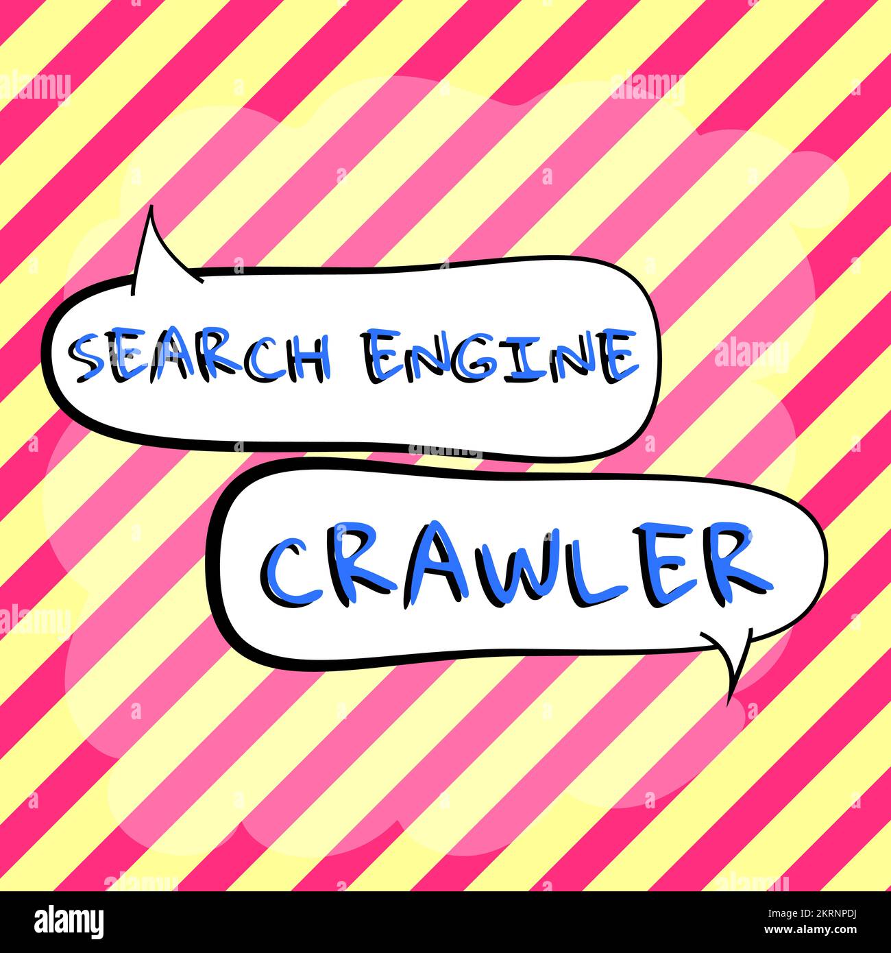 Text caption presenting Search Engine Crawler, Business idea program or ...
