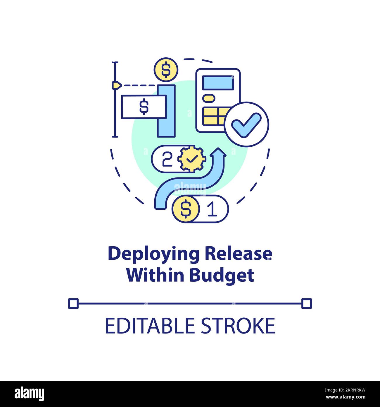 Deploying within budget concept icon Stock Vector Image & Art - Alamy