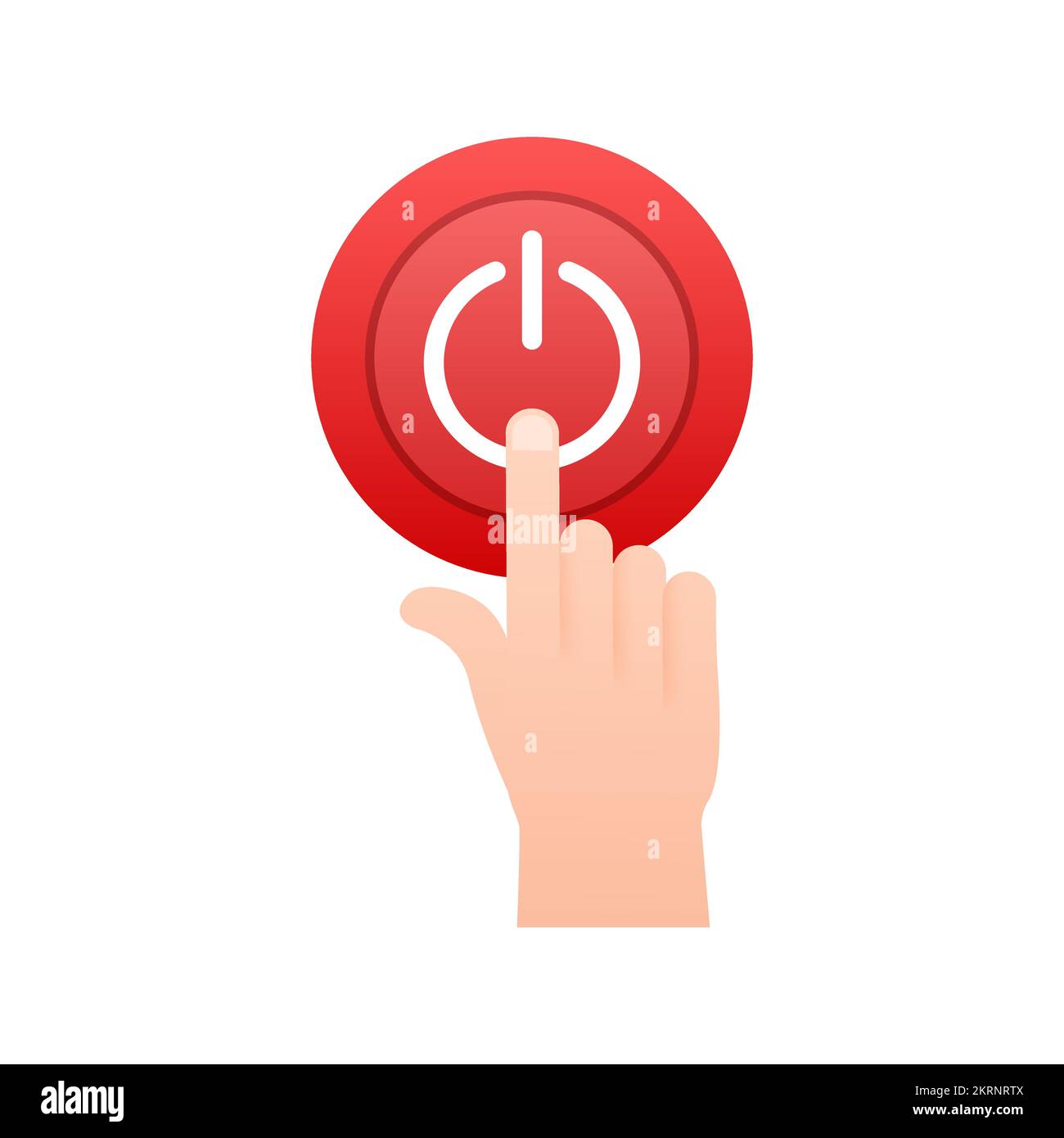 Red Power button. On Off icons. Start power button. Vector stock ...