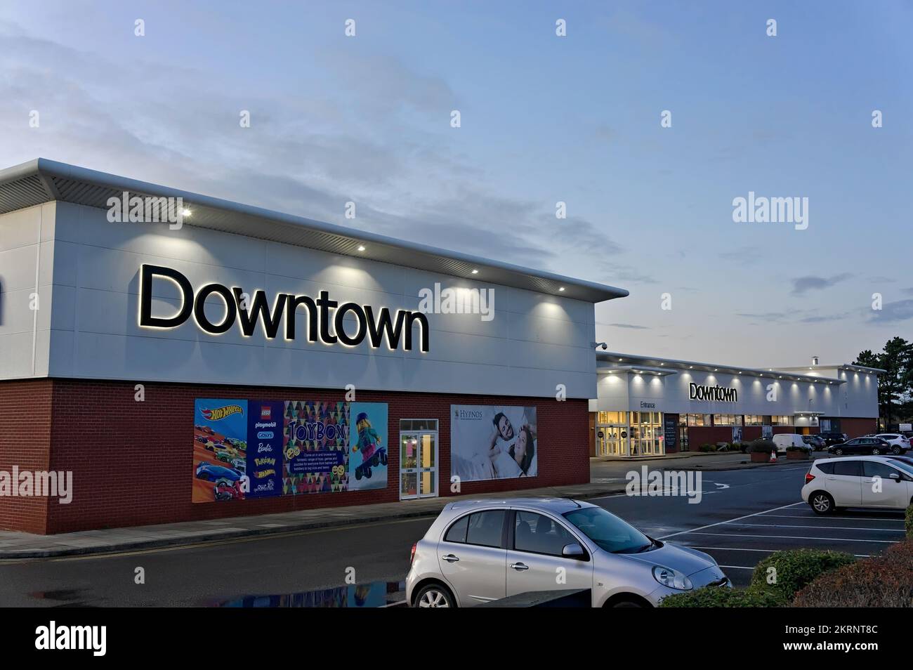 The Oldrids DOWNTOWN department store with illuminated signs in the ...