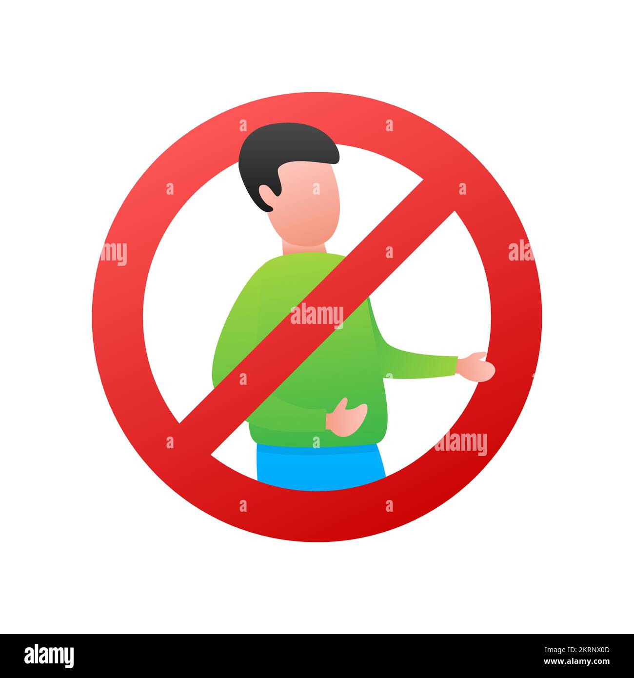 No people sign. No Man. Vector stock illustration Stock Vector Image ...