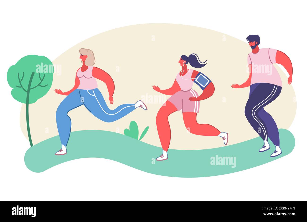 Young people in sportswear Stock Vector Images - Alamy