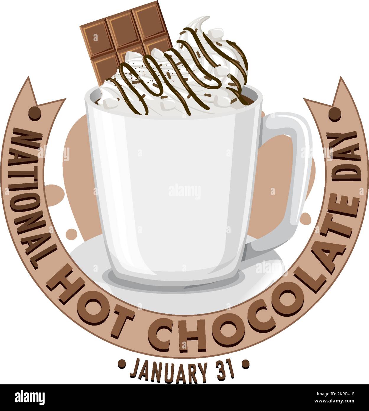 National Hot Chocolate Day Banner Design illustration Stock Vector ...