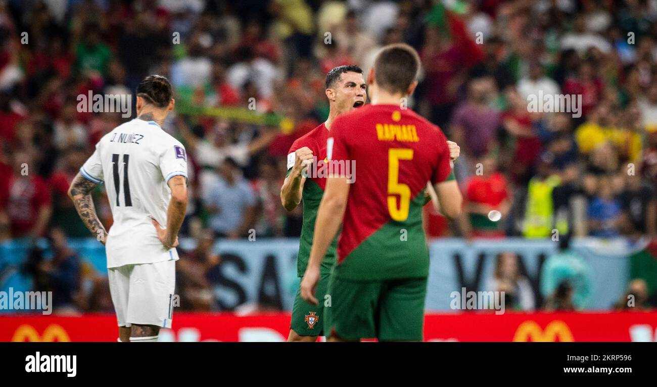 Doha, Qatar. 28th Nov, 2022. Cristiano Ronaldo (Portugal), Raphael ...