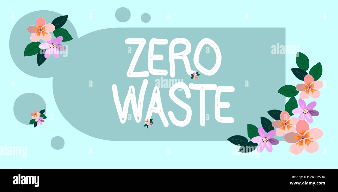 Conceptual caption Zero Waste, Word for industrial responsibility ...