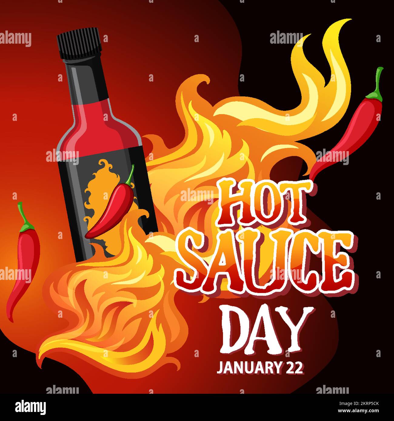 National Hot Sauce Day Banner Design illustration Stock Vector Image ...