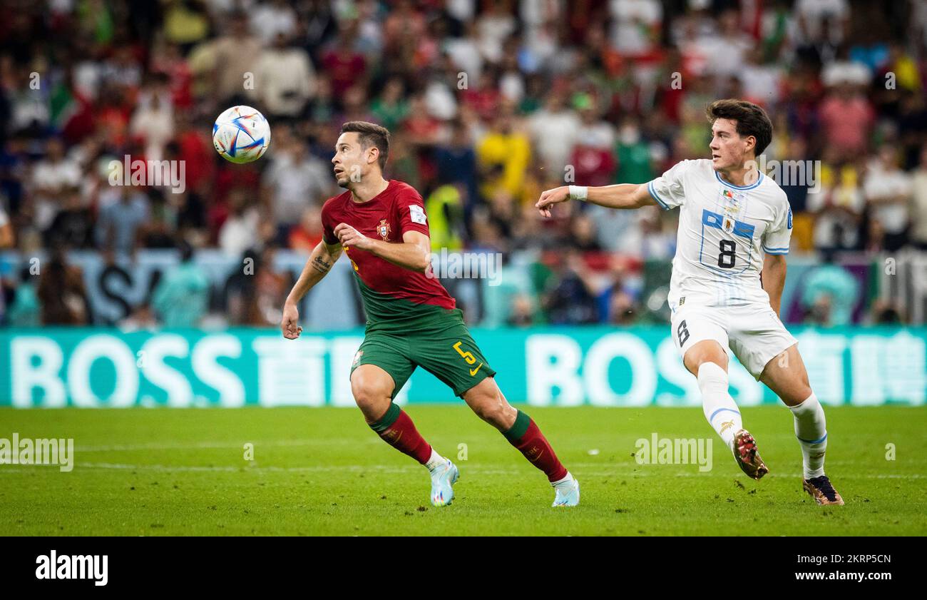 Doha, Qatar. 28th Nov, 2022. Raphael Guerreiro (Portugal), Facundo ...