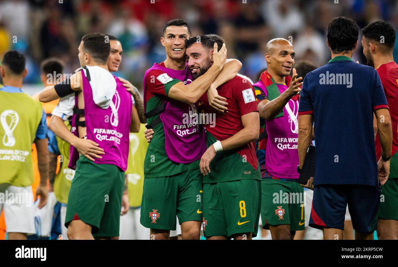 Doha, Qatar. 28th Nov, 2022. Cristiano Ronaldo (Portugal), Bruno ...