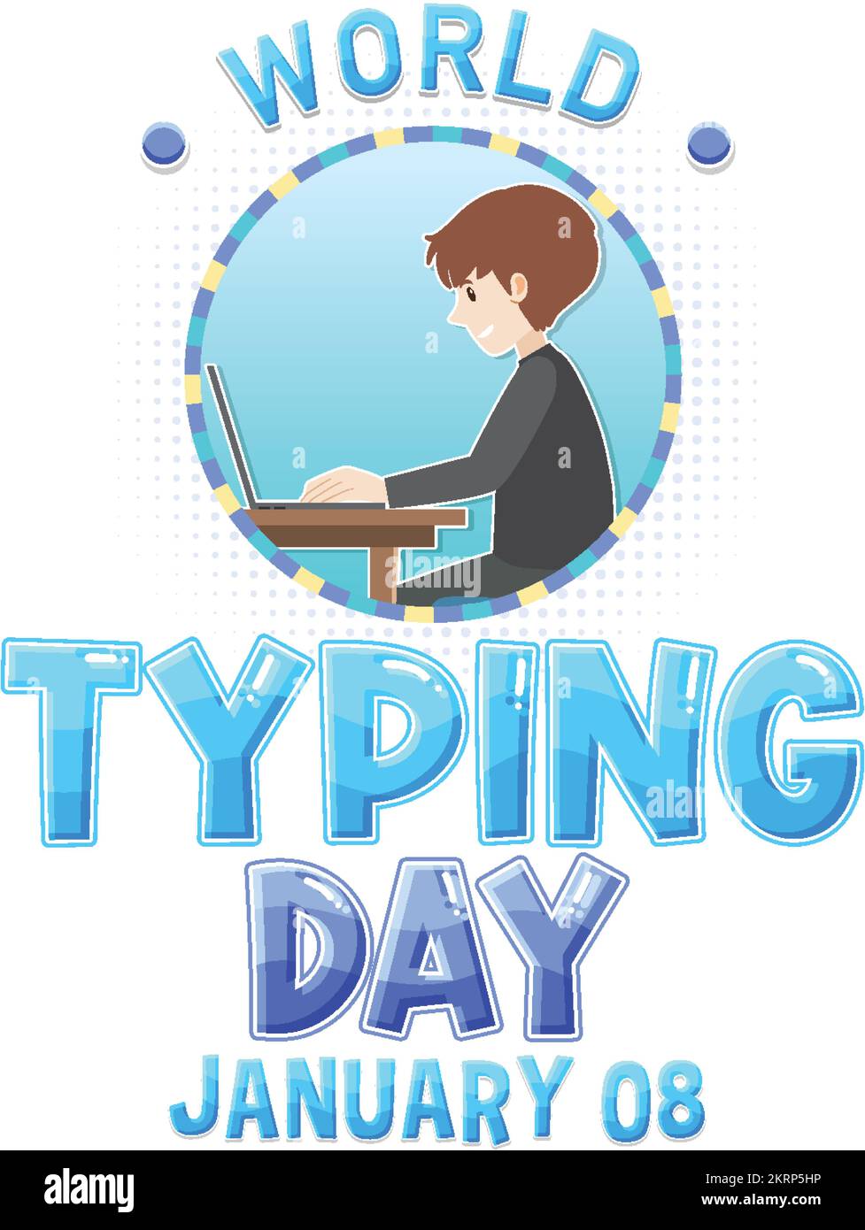 World typing day January icon illustration Stock Vector Image & Art - Alamy