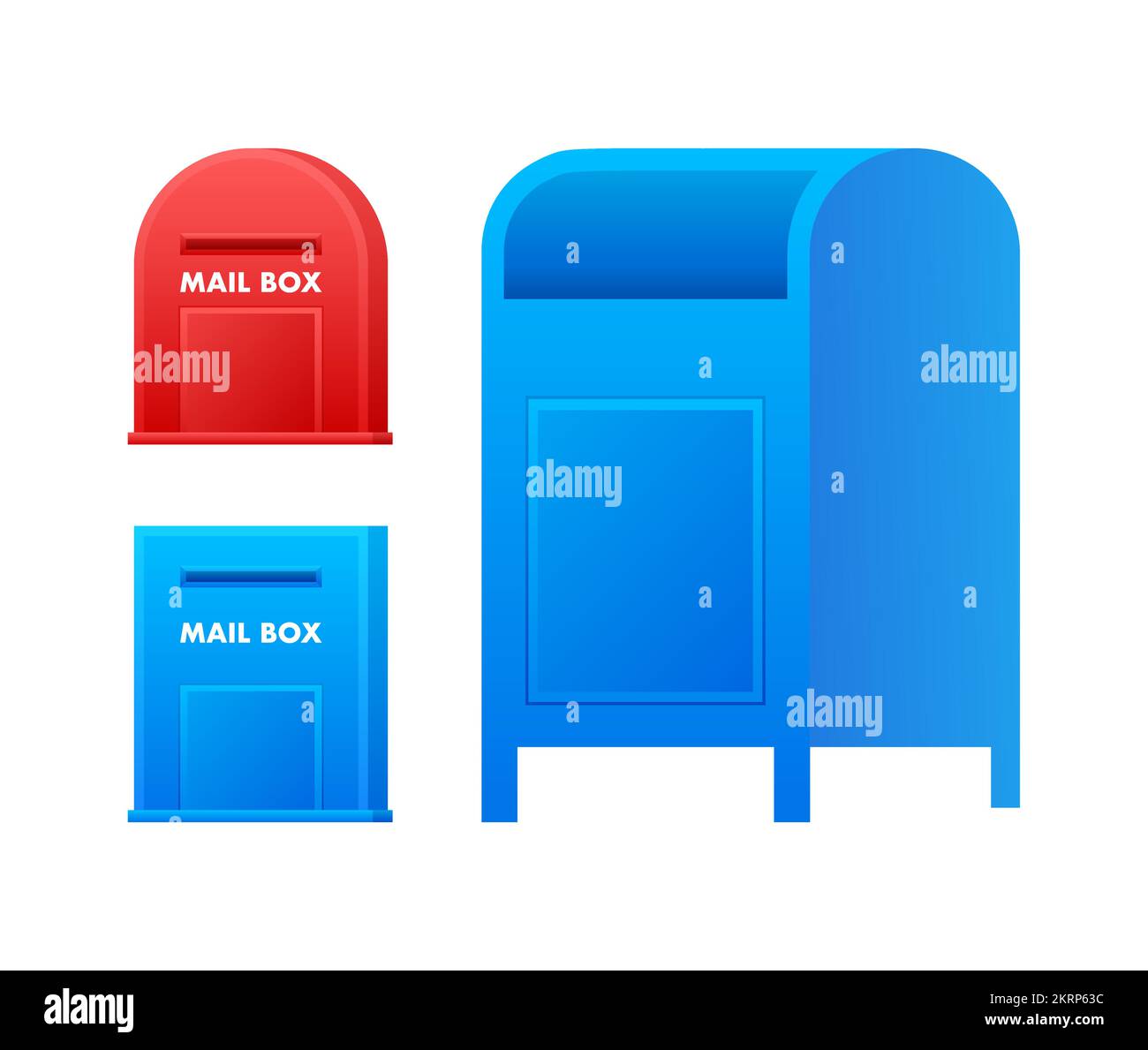 Set Mail box, post mailbox. Vector stock illustration Stock Vector ...