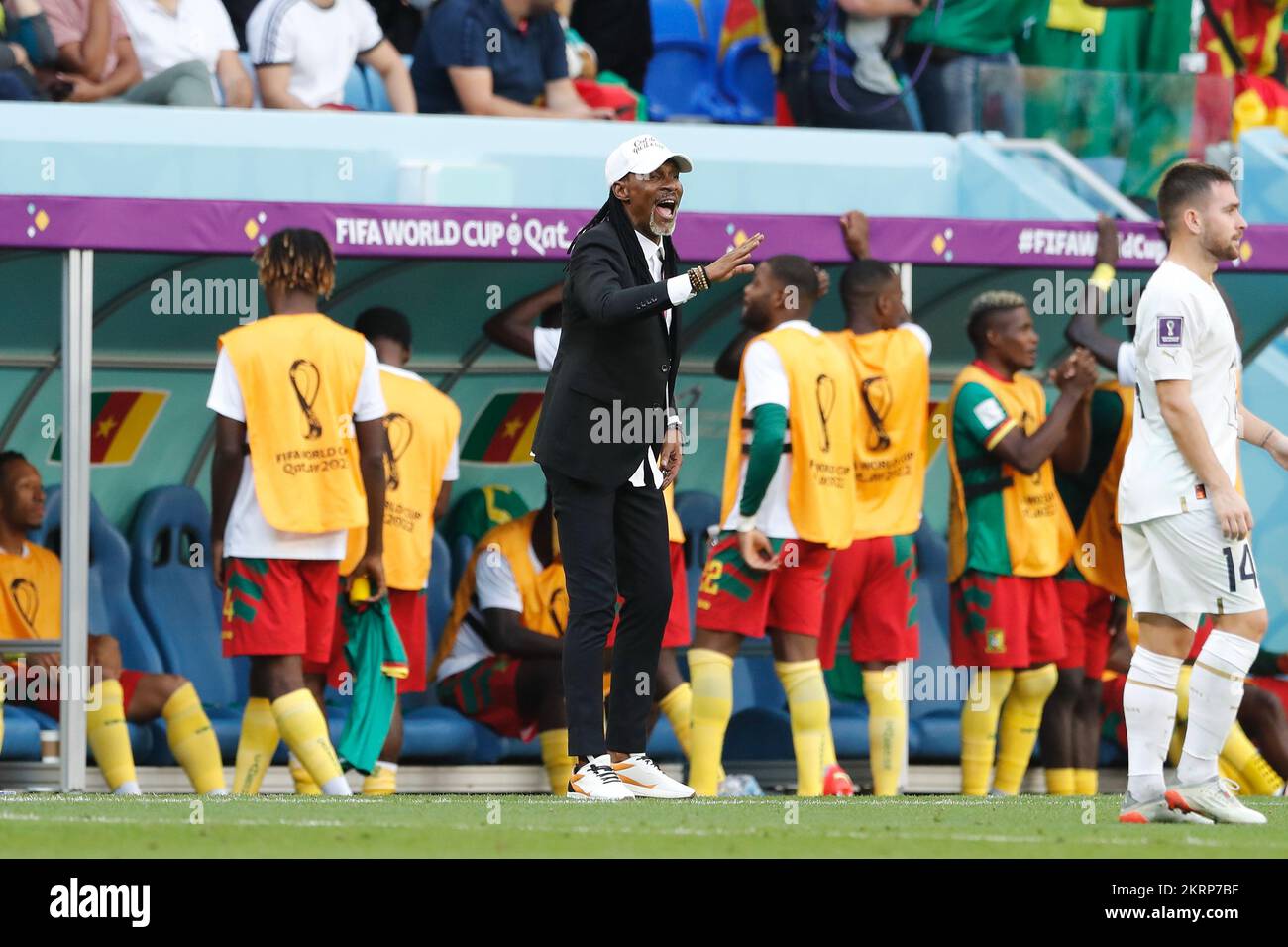 Al Wakrah, Qatar. 28th Nov, 2022. Rigobert Song (CMR) Football/Soccer ...