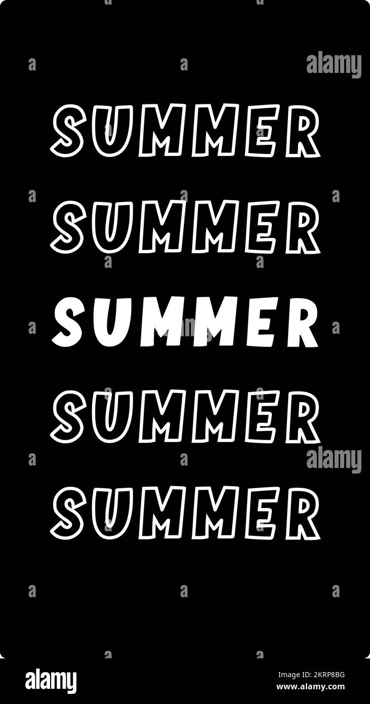 Word summer Black and White Stock Photos & Images - Alamy