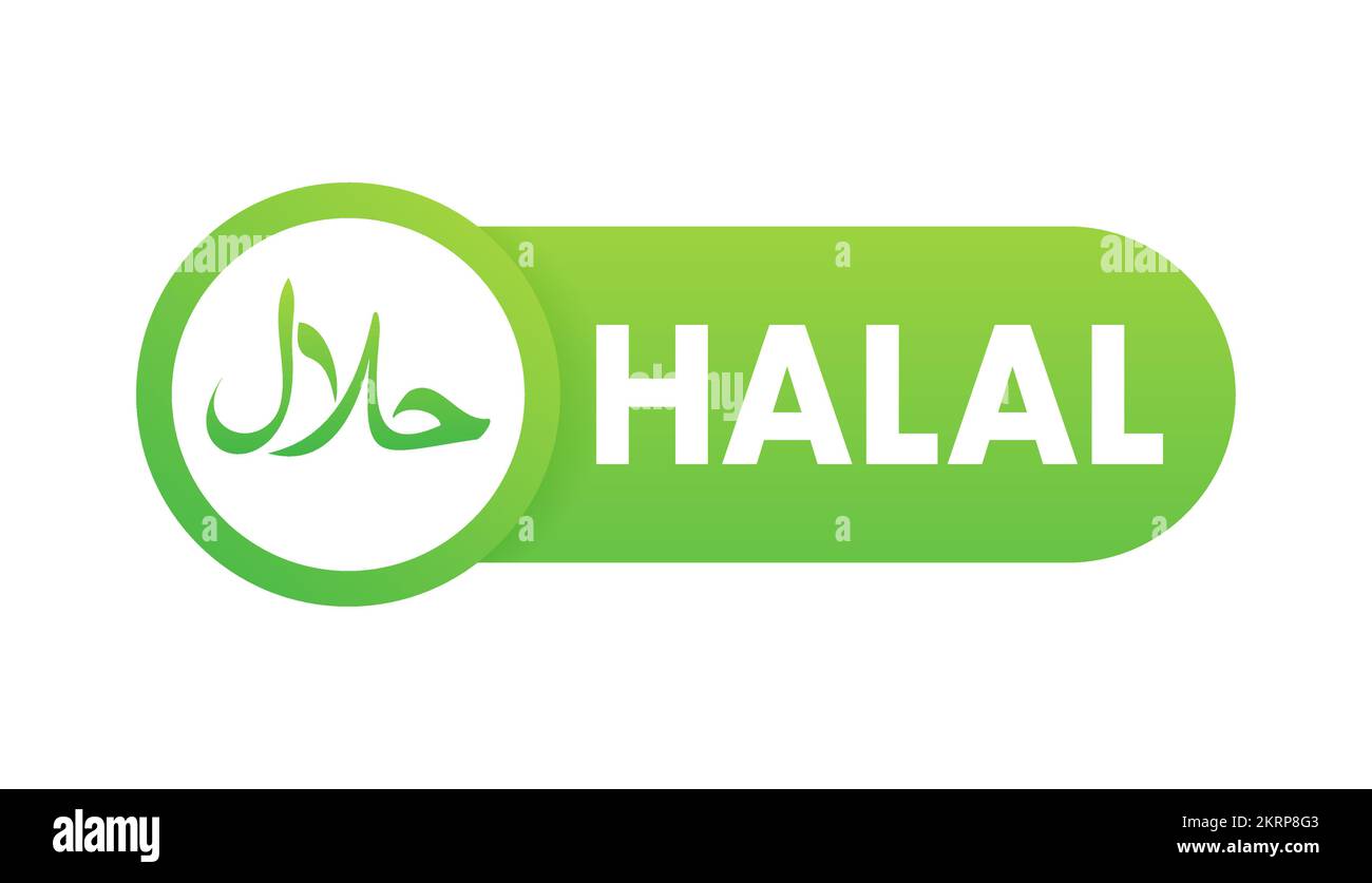 Halal food sign, label. Vector stock illustration Stock Vector Image ...