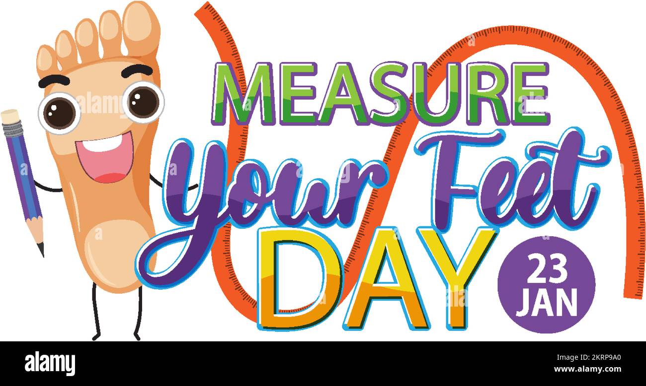 Measure your feet day banner design illustration Stock Vector Image ...
