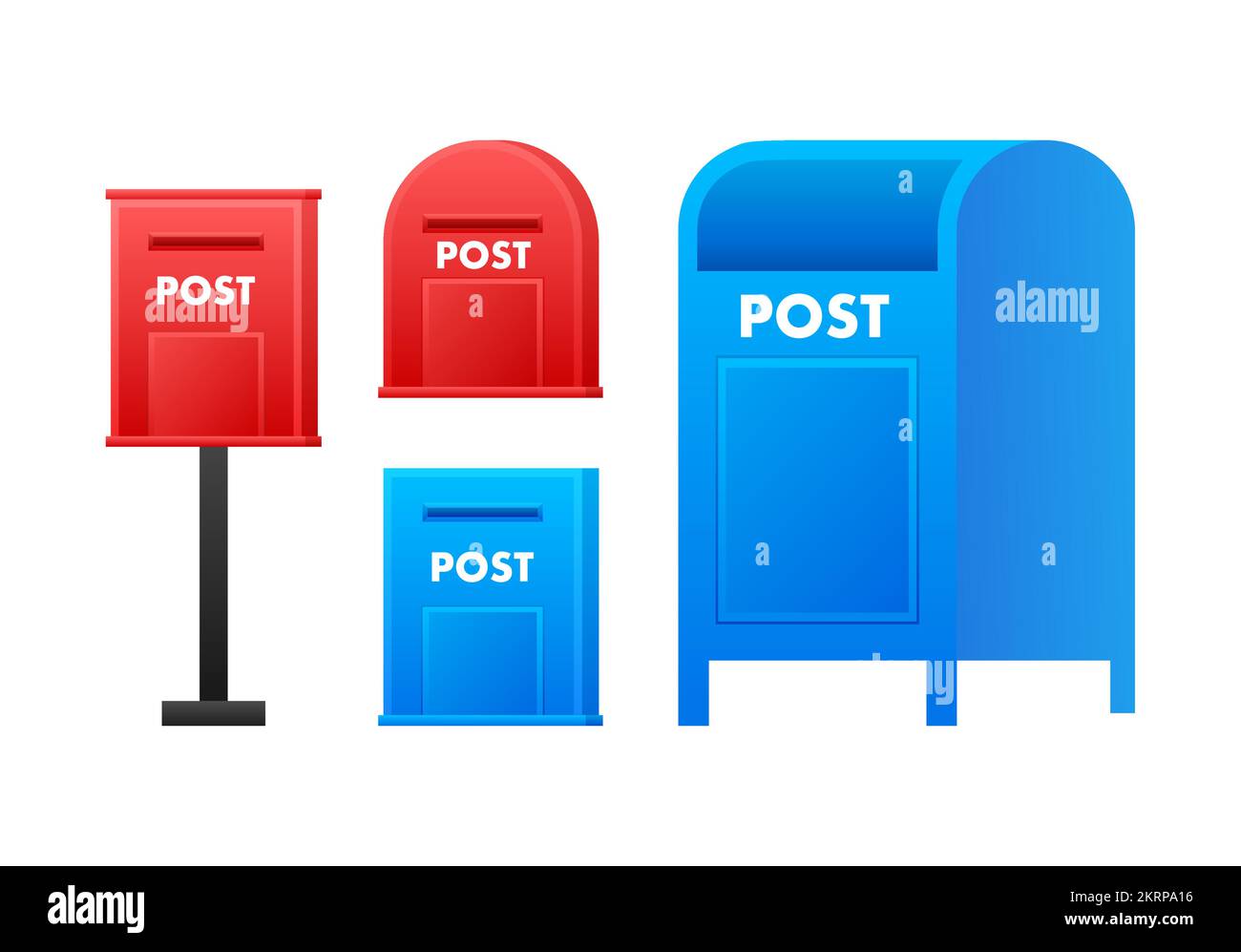 Set Mail box, post mailbox. Vector stock illustration Stock Vector ...