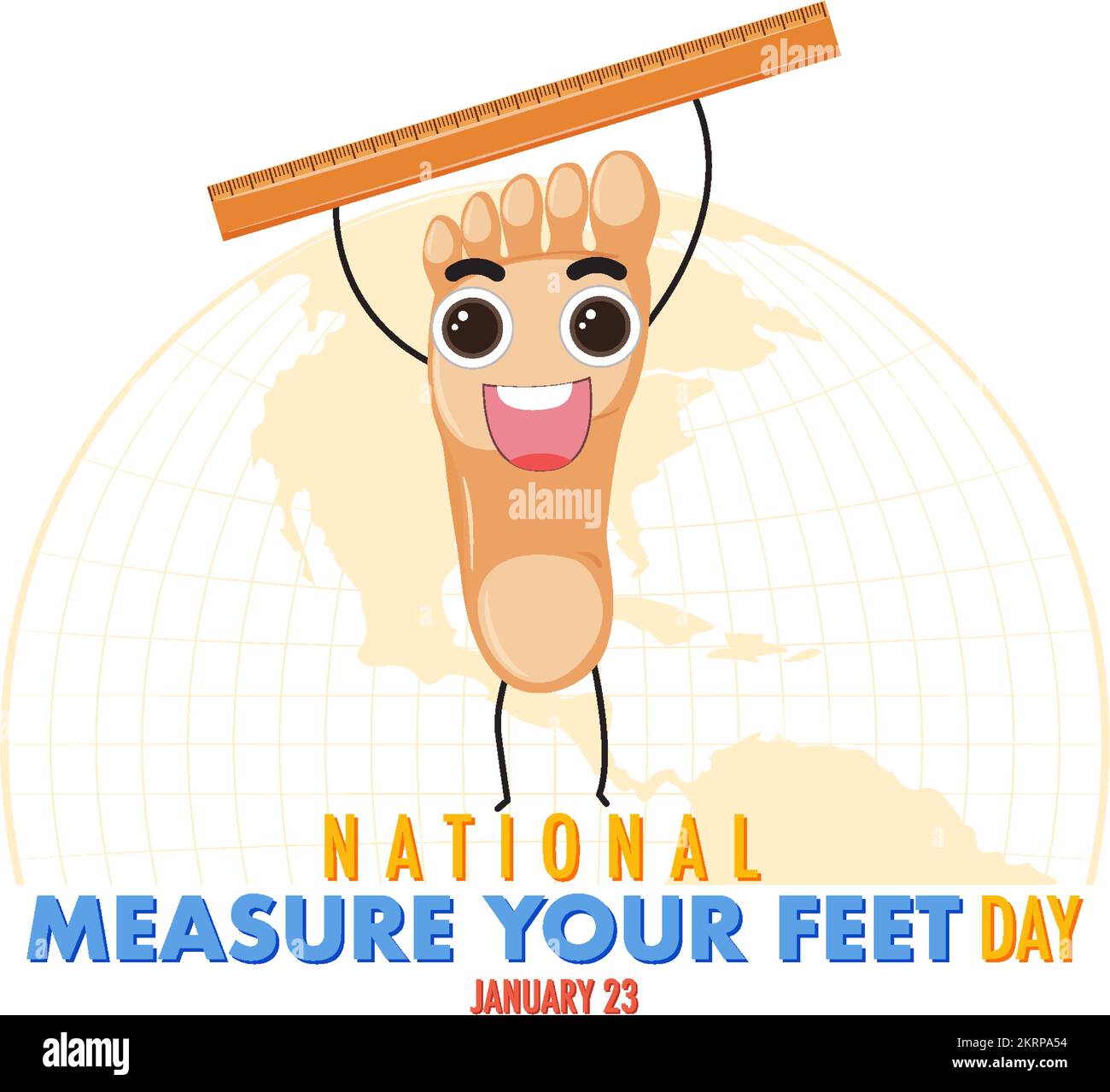 National Measure Your Feet Day Banner Design illustration Stock Vector ...