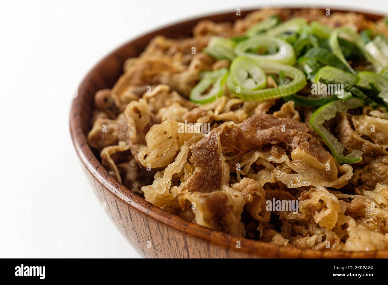 Gyudon on a white background Stock Photo - Alamy