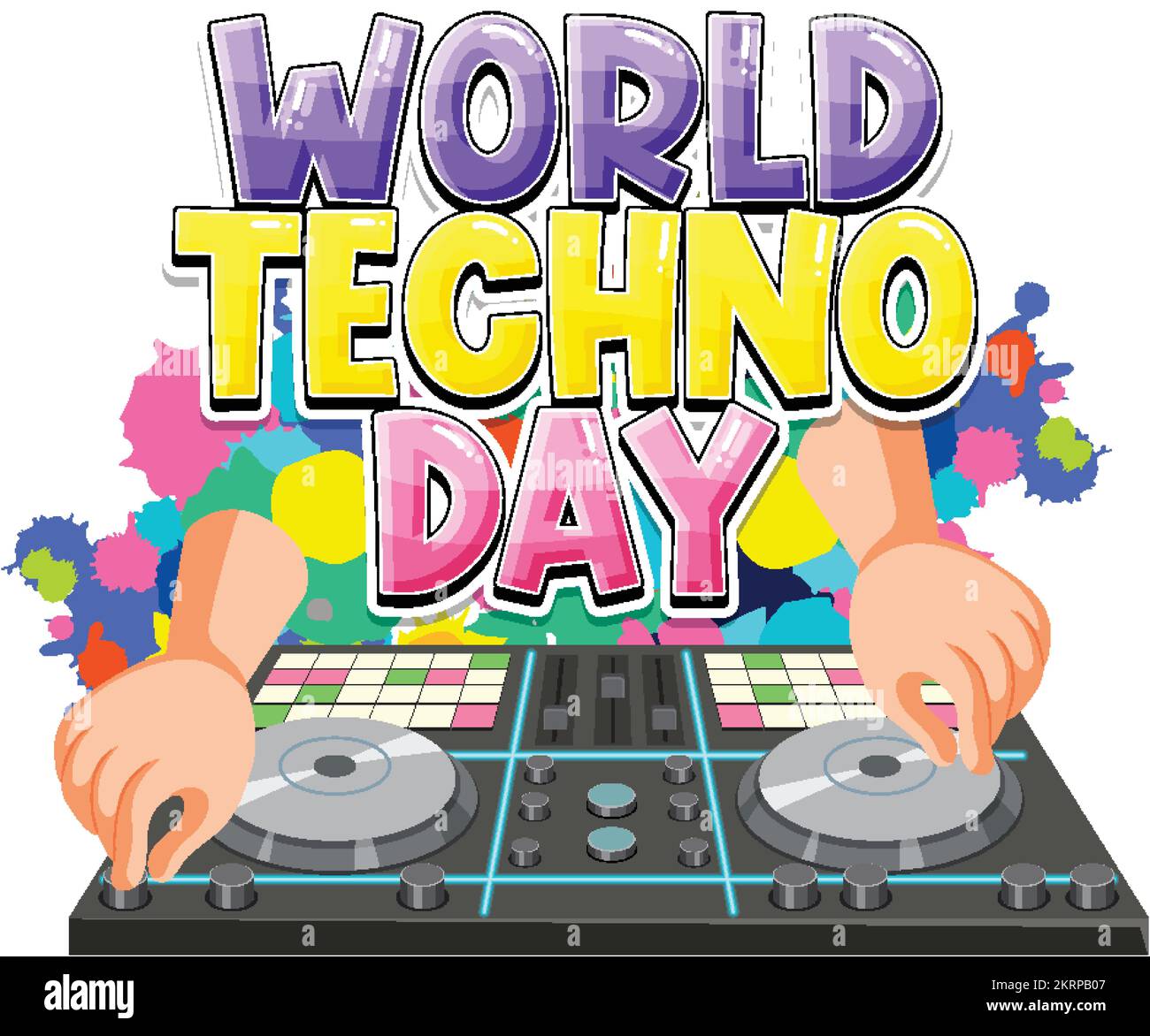World Techno Day Banner Design illustration Stock Vector Image & Art ...