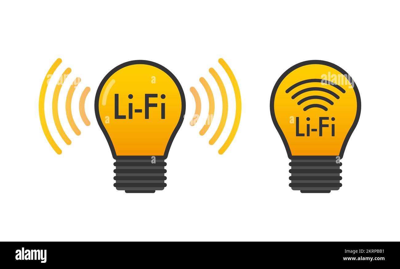 Li-fi wireless. Light Fidelity. Internet and networking. Vector stock ...