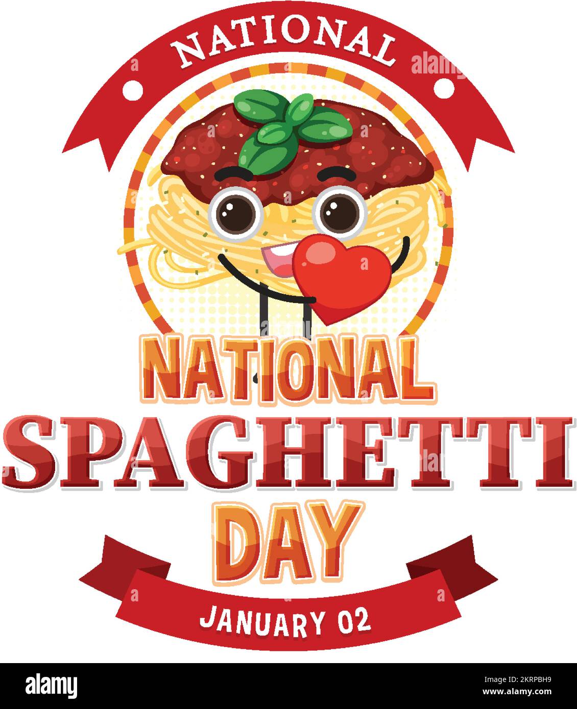 National Spaghetti Day Banner Design illustration Stock Vector Image ...