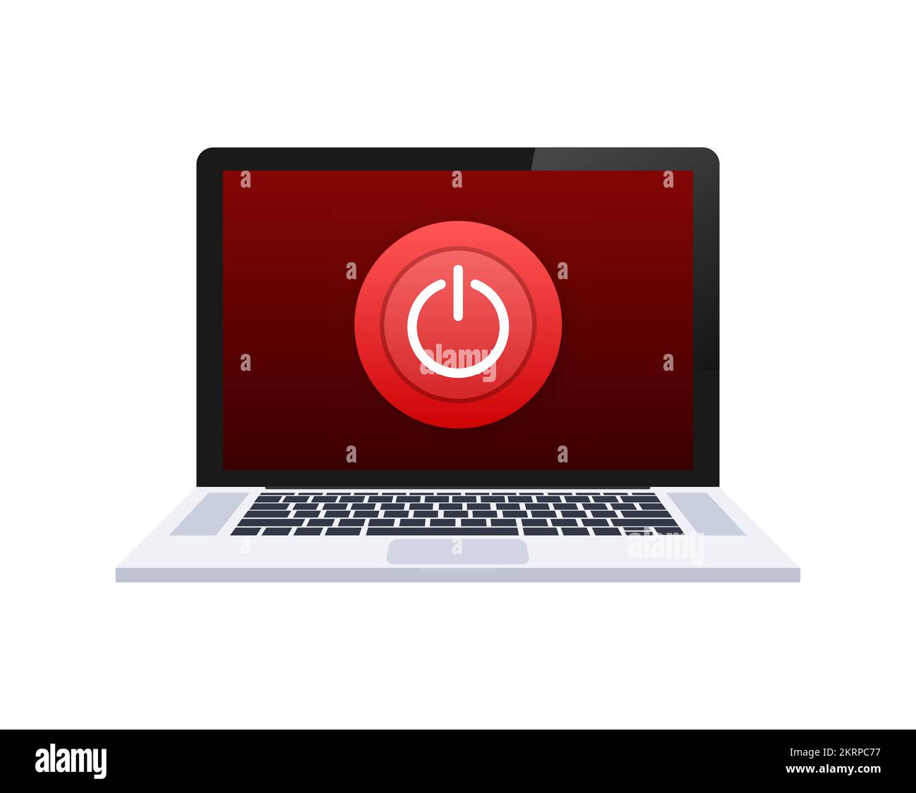 Red Power button. On Off icons. Start power button. Vector stock ...
