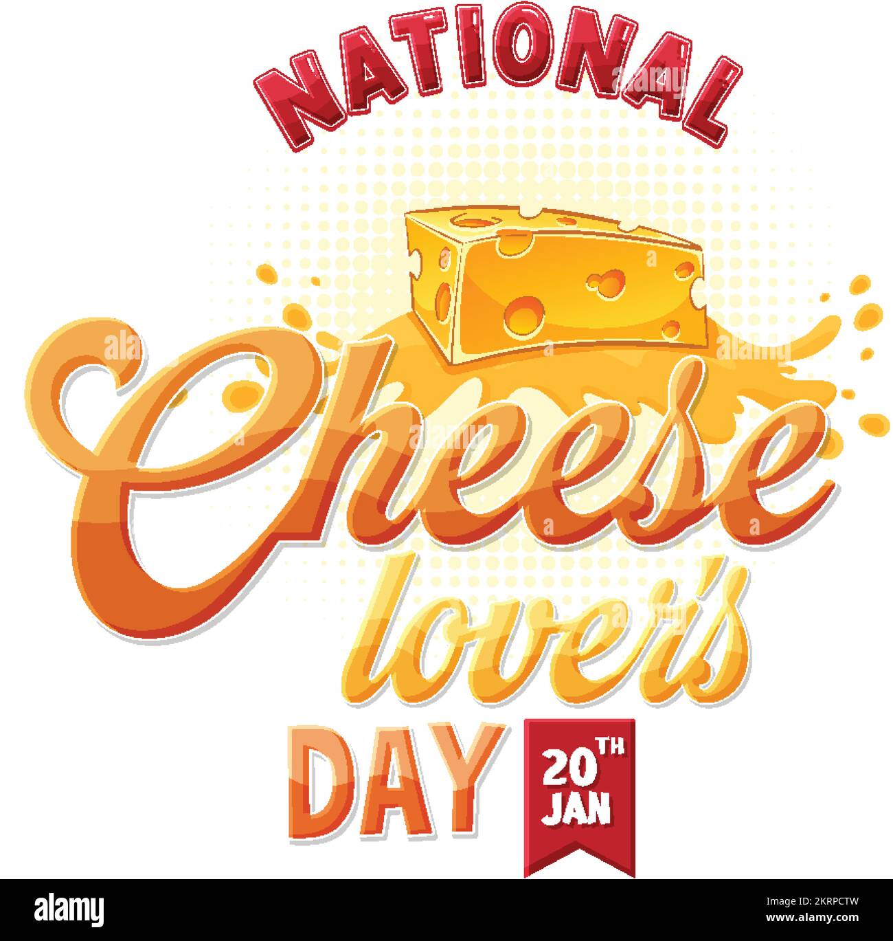 National Cheese Lovers Day Banner Design illustration Stock Vector ...