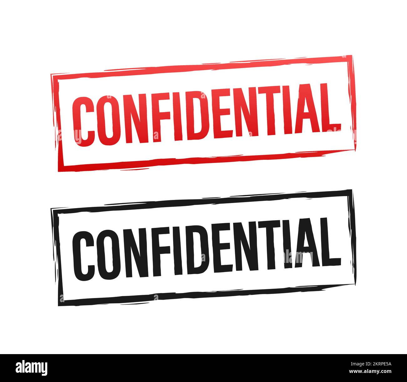 Confidential stamp on white background. Vector stock illustration Stock ...