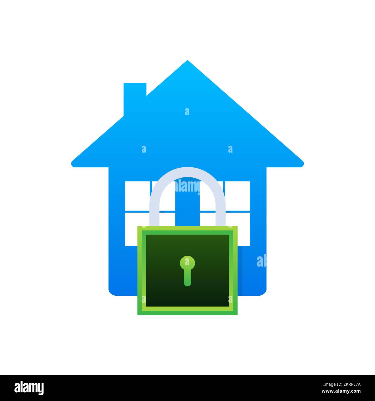 Home Security. Smart house icon, label. Vector stock illustration Stock ...