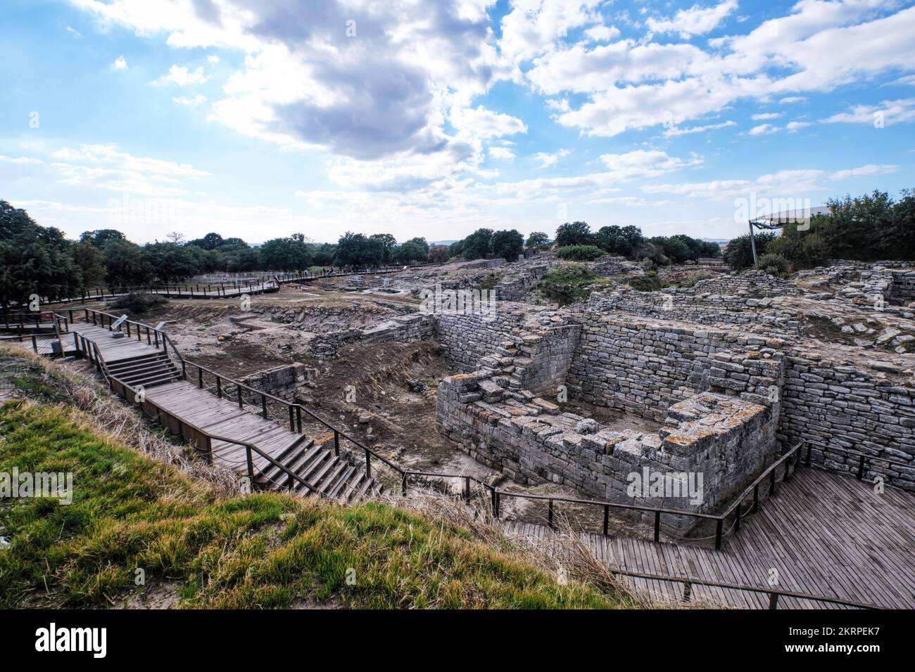 Canakkale, Turkey, May 2021: Ruins of the Ancient City of Troy. UNESCO ...