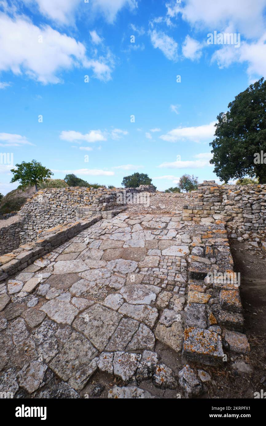 Canakkale, Turkey, May 2021: Ruins of the Ancient City of Troy. UNESCO ...