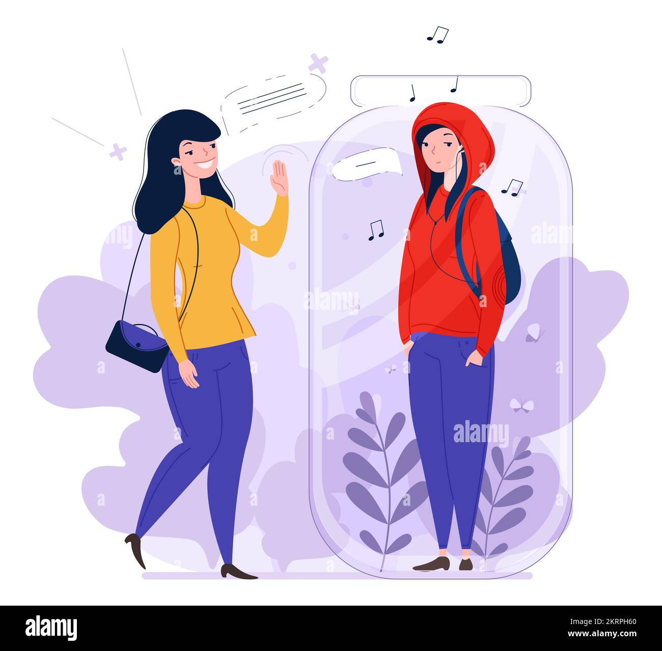 Introvert and extravert type people mindset vector Stock Vector Image ... Introvert and extravert type people mindset vector Stock Vector Image ...