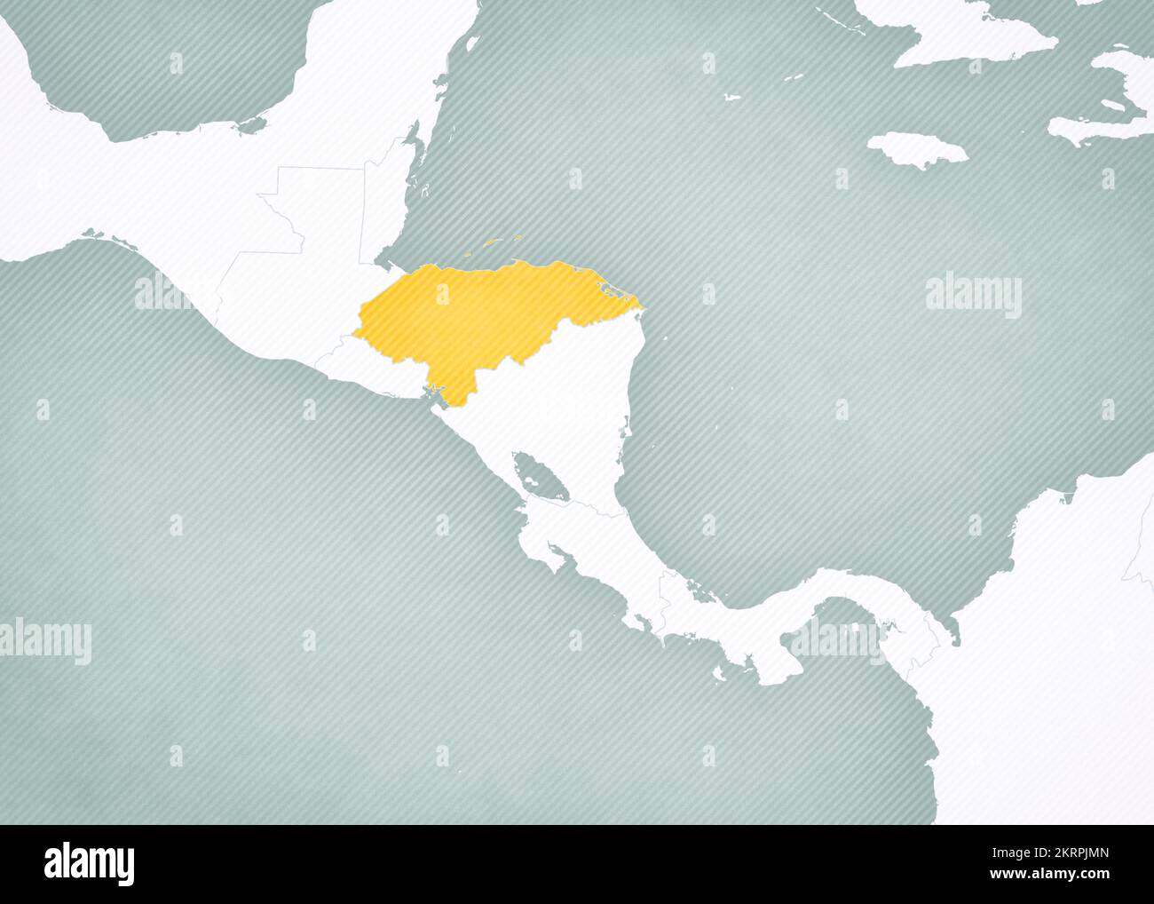 honduras on map of central america