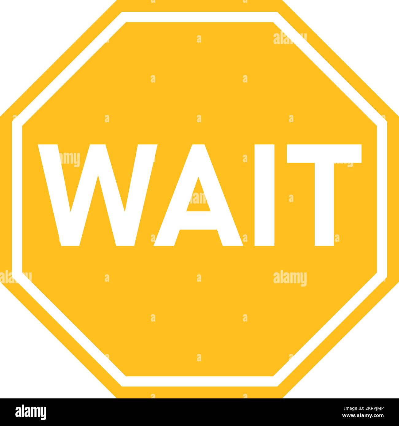 Wait sign on white background.Traffic regulatory warning symbols. flat ...
