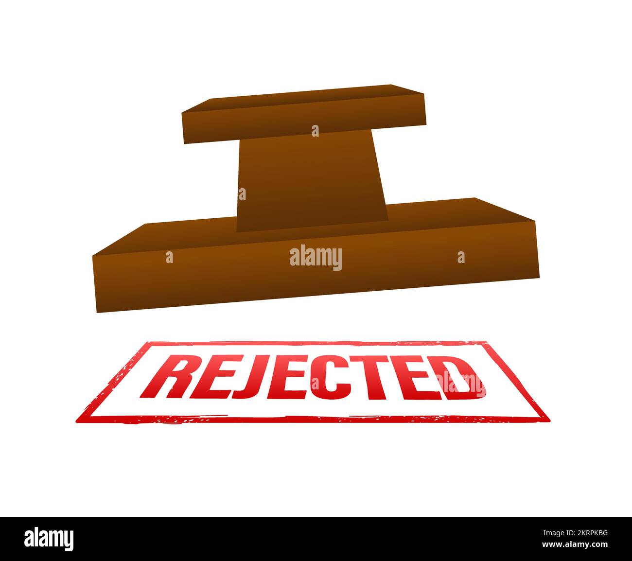 Rejected stamp on white background. Vector stock illustration Stock ...