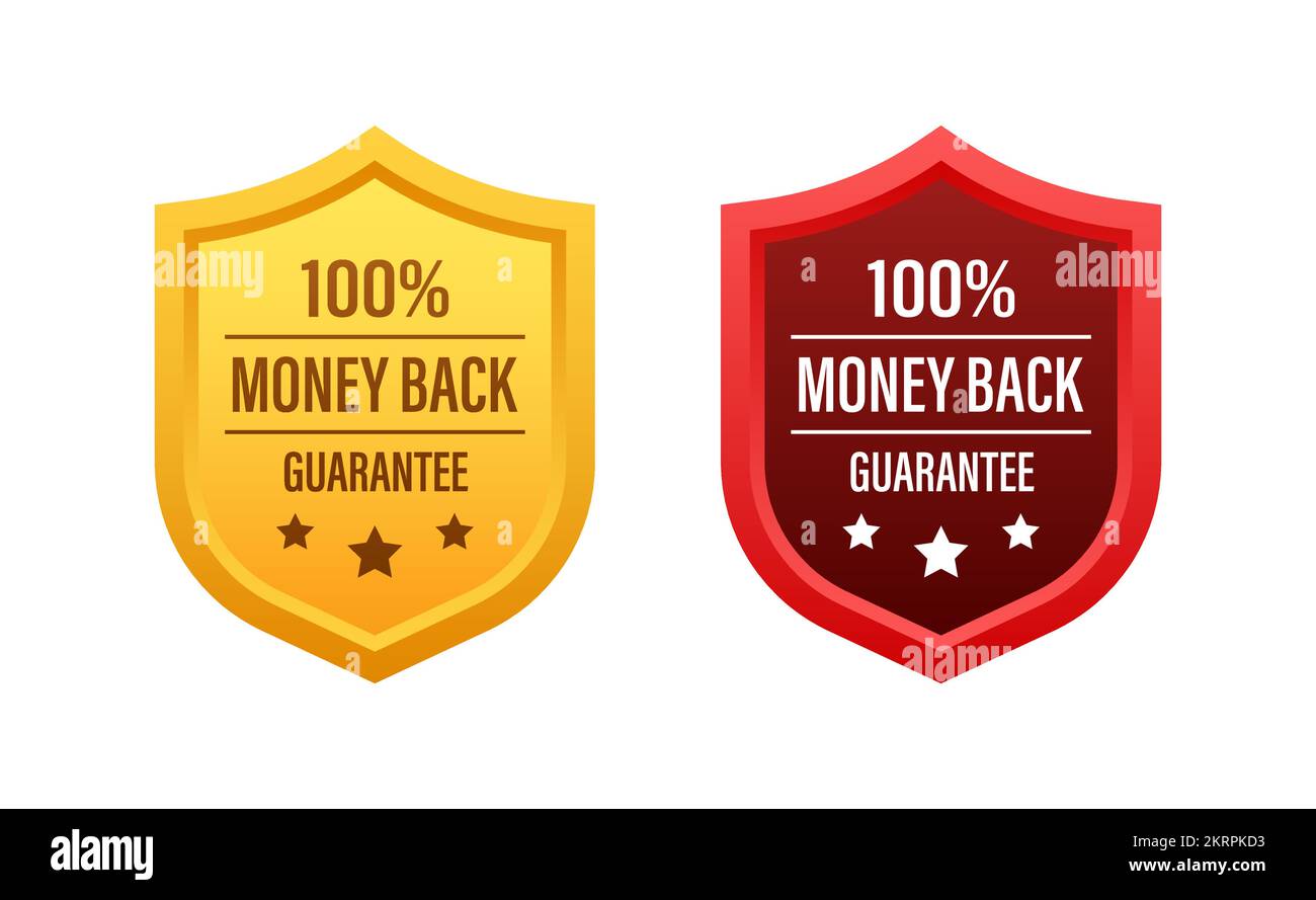 Money back guarantee. Ribbon banner. Sale tag. Sale banner badge ...