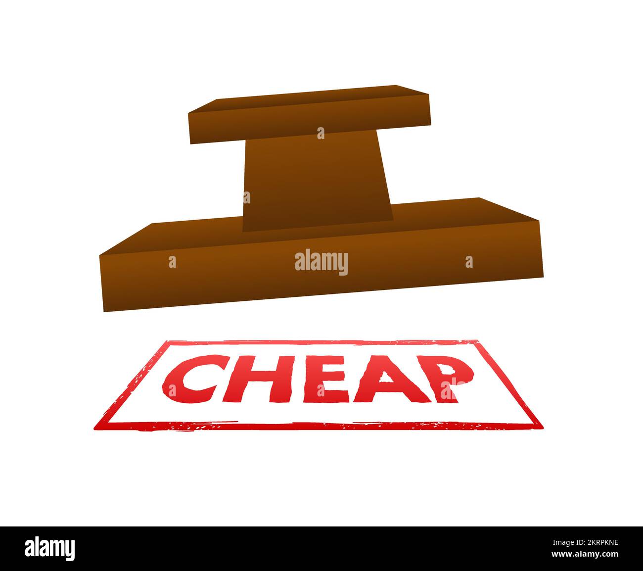 Cheap red icon, label, stamp. Vector stock illustration Stock Vector ...