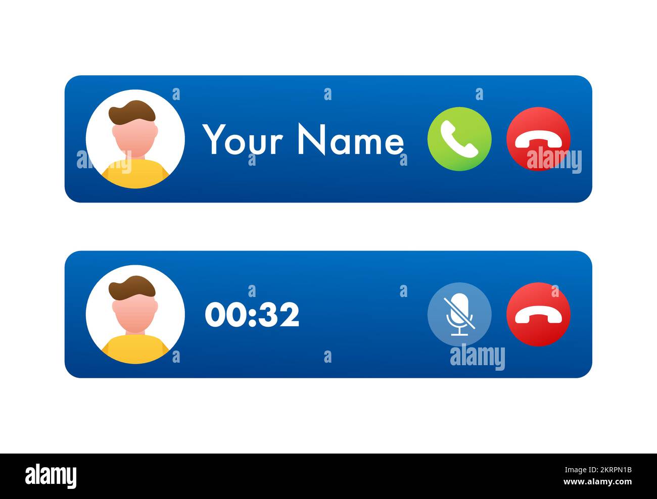 Mockup Incoming Call Call Screen Interface Vector Stock Illustration Stock Vector Image And Art