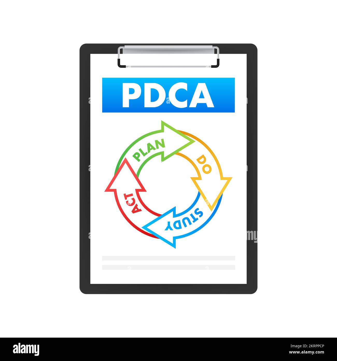 PDCA - Plan Do Check Act, quality cycle. Improvement tool. Vector stock ...