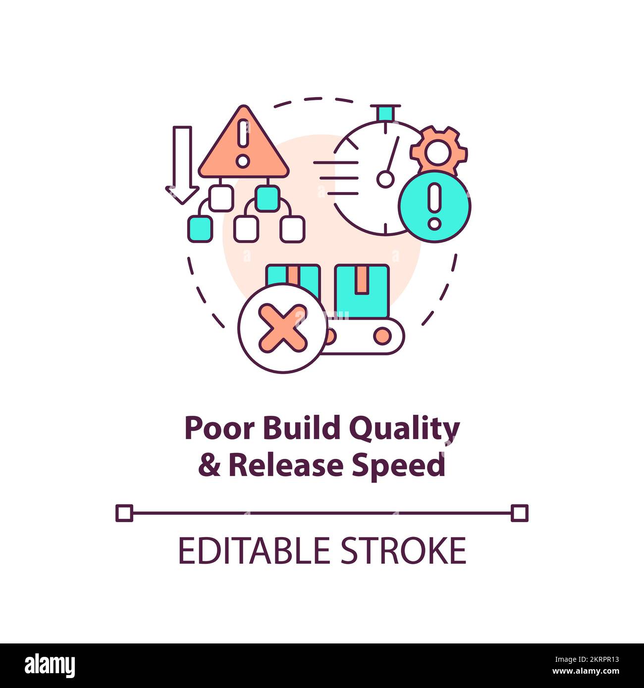 Poor build quality and output speed concept icon Stock Vector Image ...