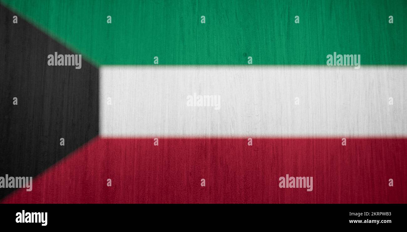 kuwait flag texture as background Stock Photo - Alamy
