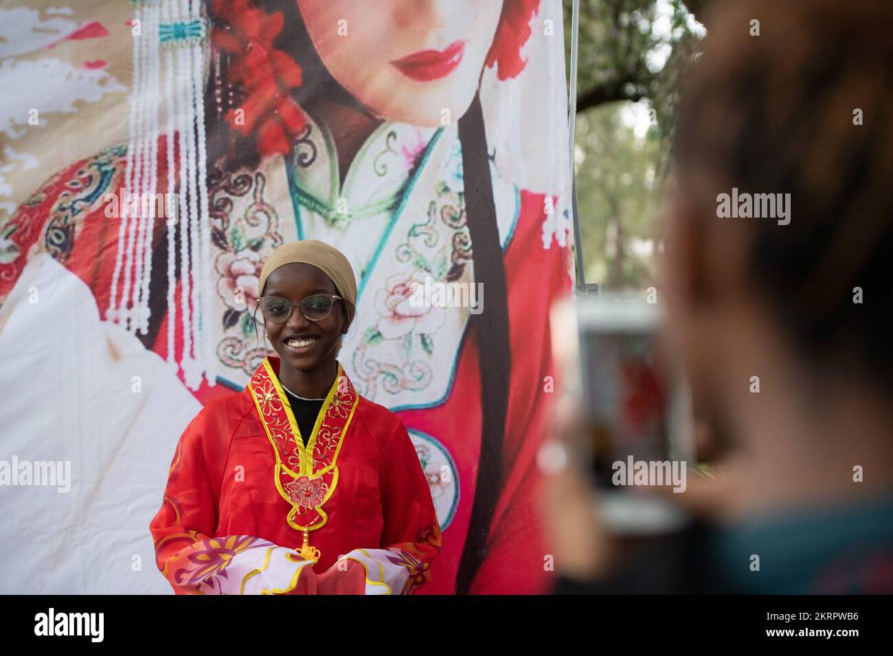 Nairobi, Kenya. 28th Nov, 2022. A Kenyan dressed in a Chinese opera ...