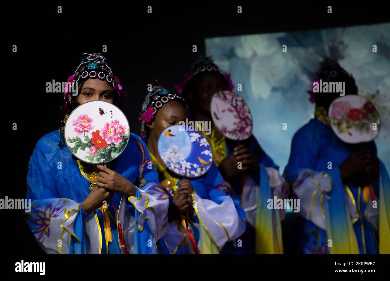 Nairobi, Kenya. 28th Nov, 2022. Kenyan students perform traditional ...