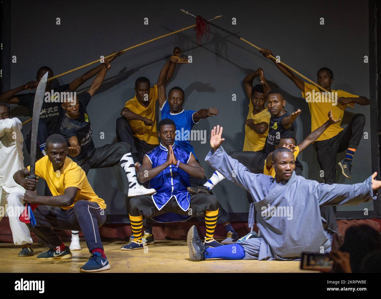 Nairobi, Kenya. 28th Nov, 2022. Kenyan students perform Chinese Kongfu ...