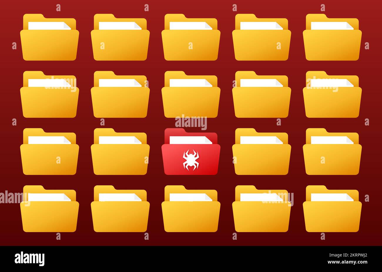 Computer virus infect files. Malware, hacker attack. Vector stock ...